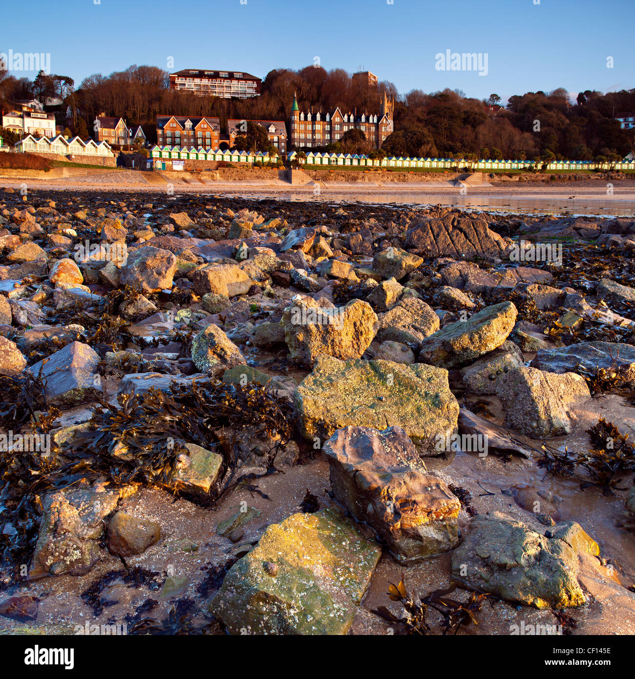 Langland bay beach huts hi-res stock photography and images - Alamy