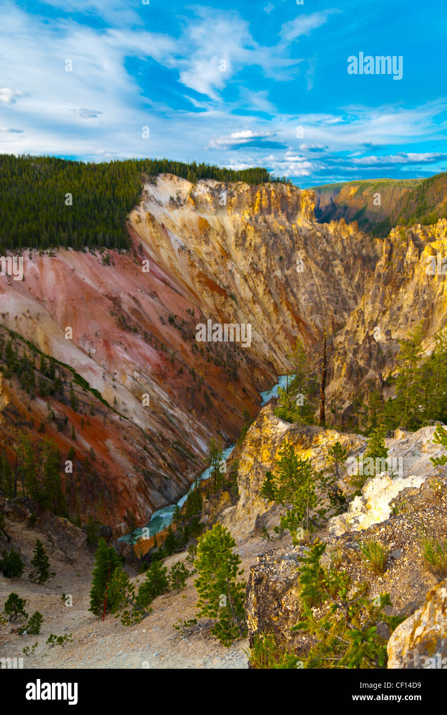 Lower falls and yellowstone hi-res stock photography and images - Alamy