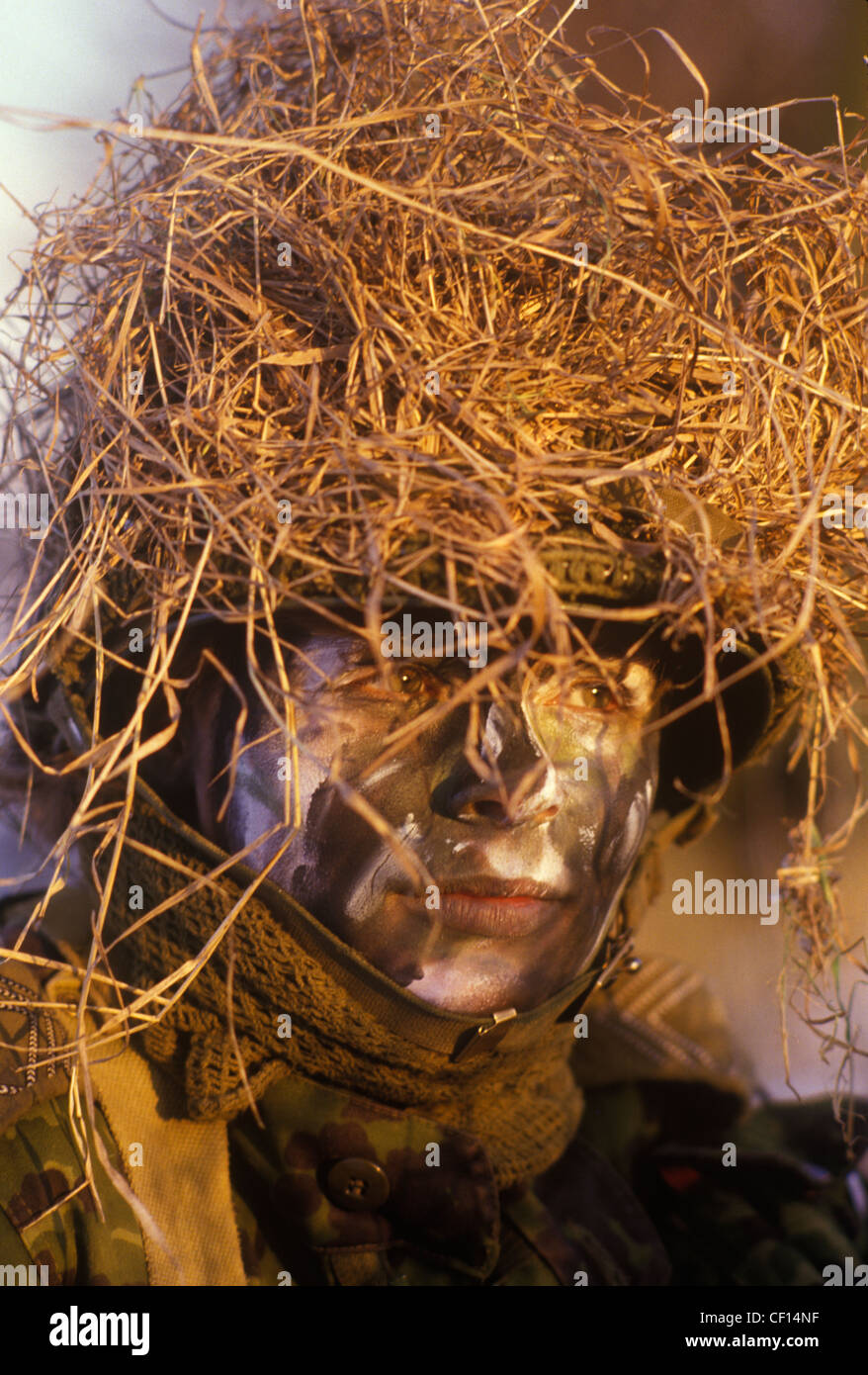 Danish army female women soldiers on manoeuvres in camouflage makeup ...