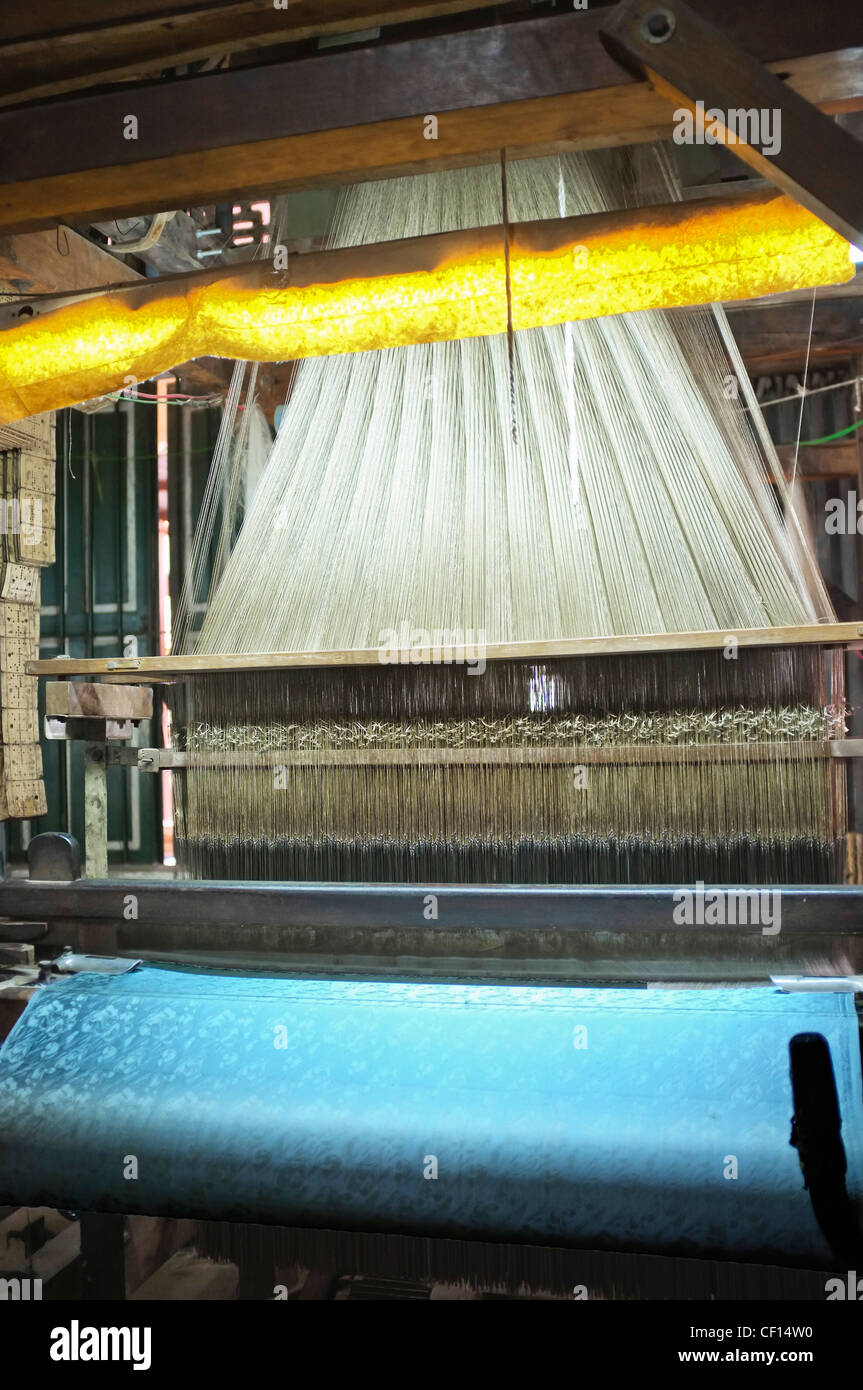 Loom, silk factory, Hanoi, Vietnam Stock Photo - Alamy