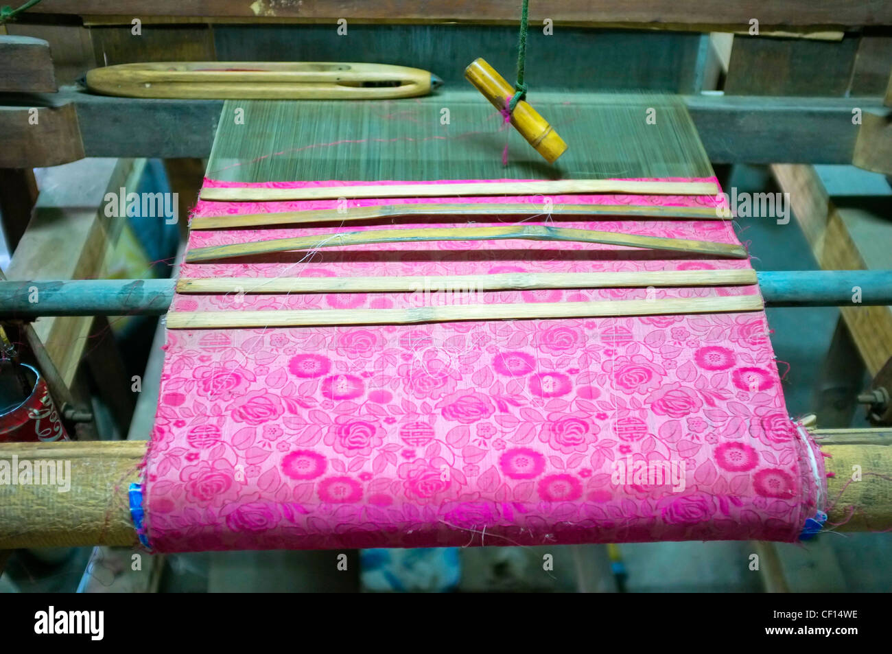 Loom, silk factory, Hanoi, Vietnam Stock Photo - Alamy