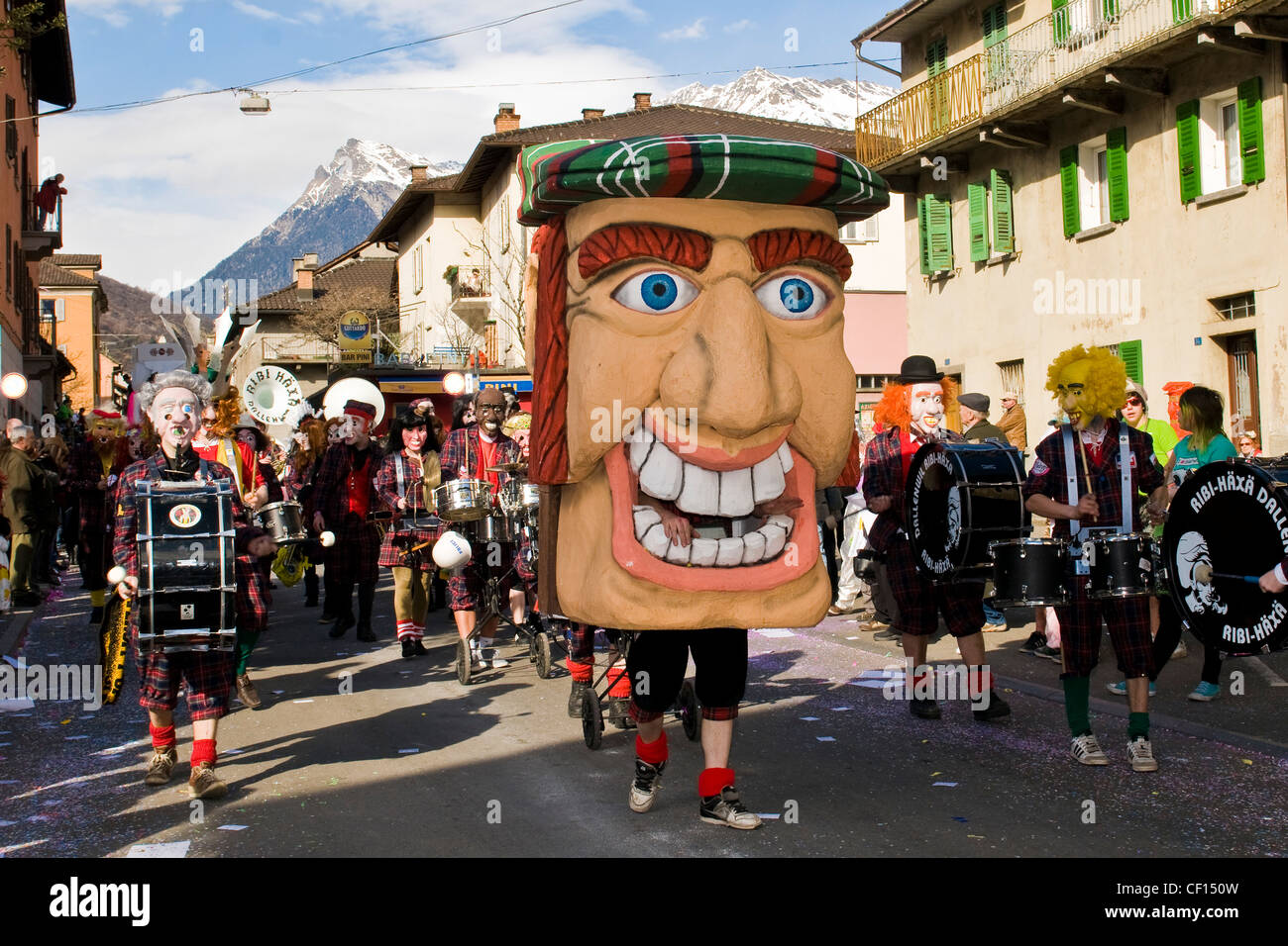 Biasca carnival, Canton Ticino, Switzerland Stock Photo - Alamy