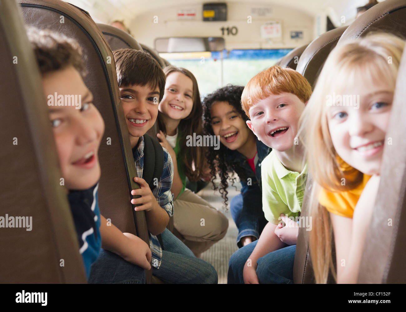 Children riding bus hi-res stock photography and images - Alamy