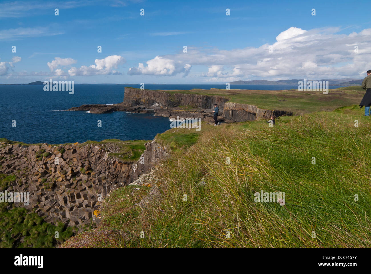 View along the west coast of the Island of Staffa in the Hebrides Stock ...