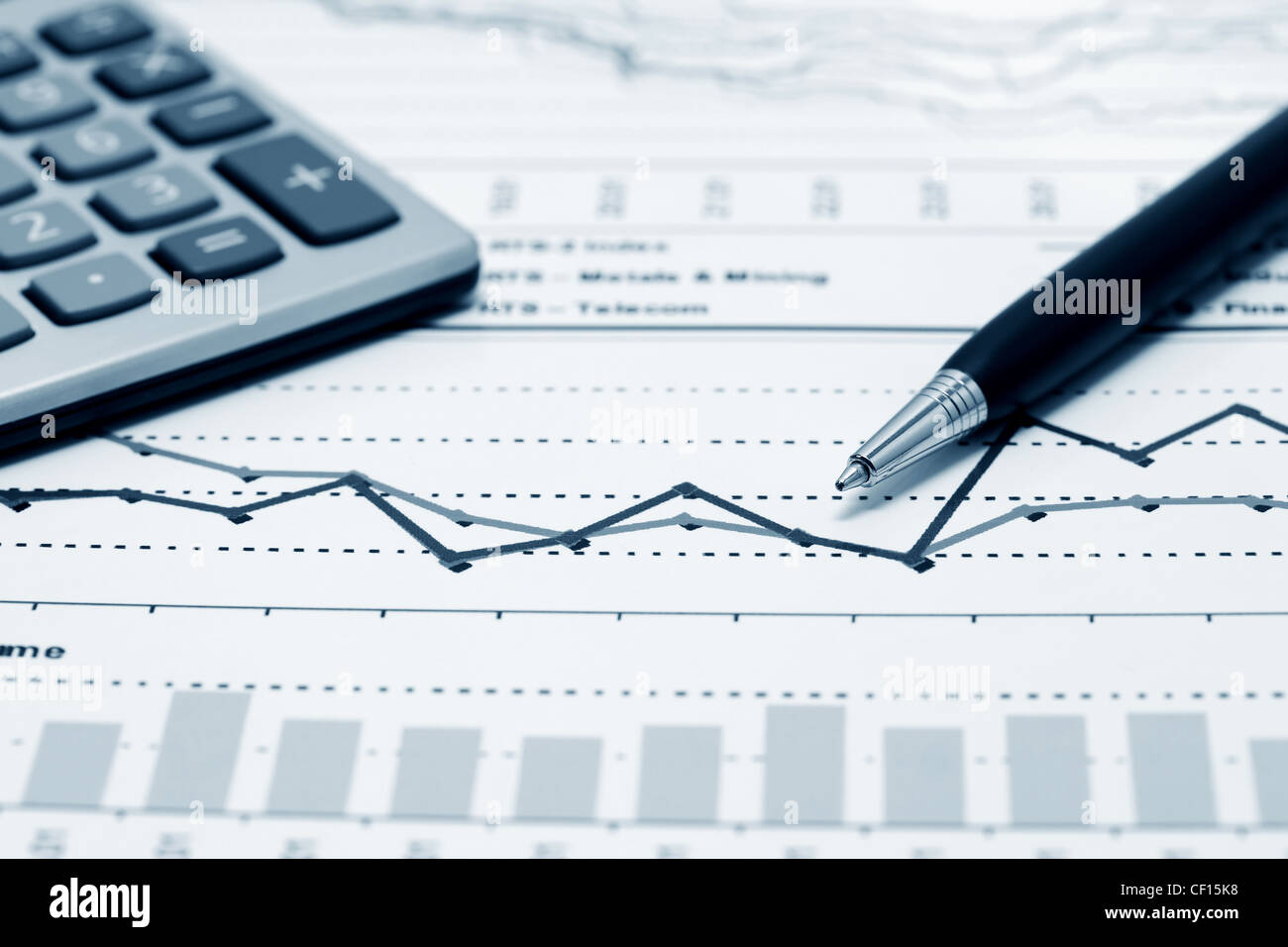 Stock index dynamics analyzing and accounting Stock Photo - Alamy