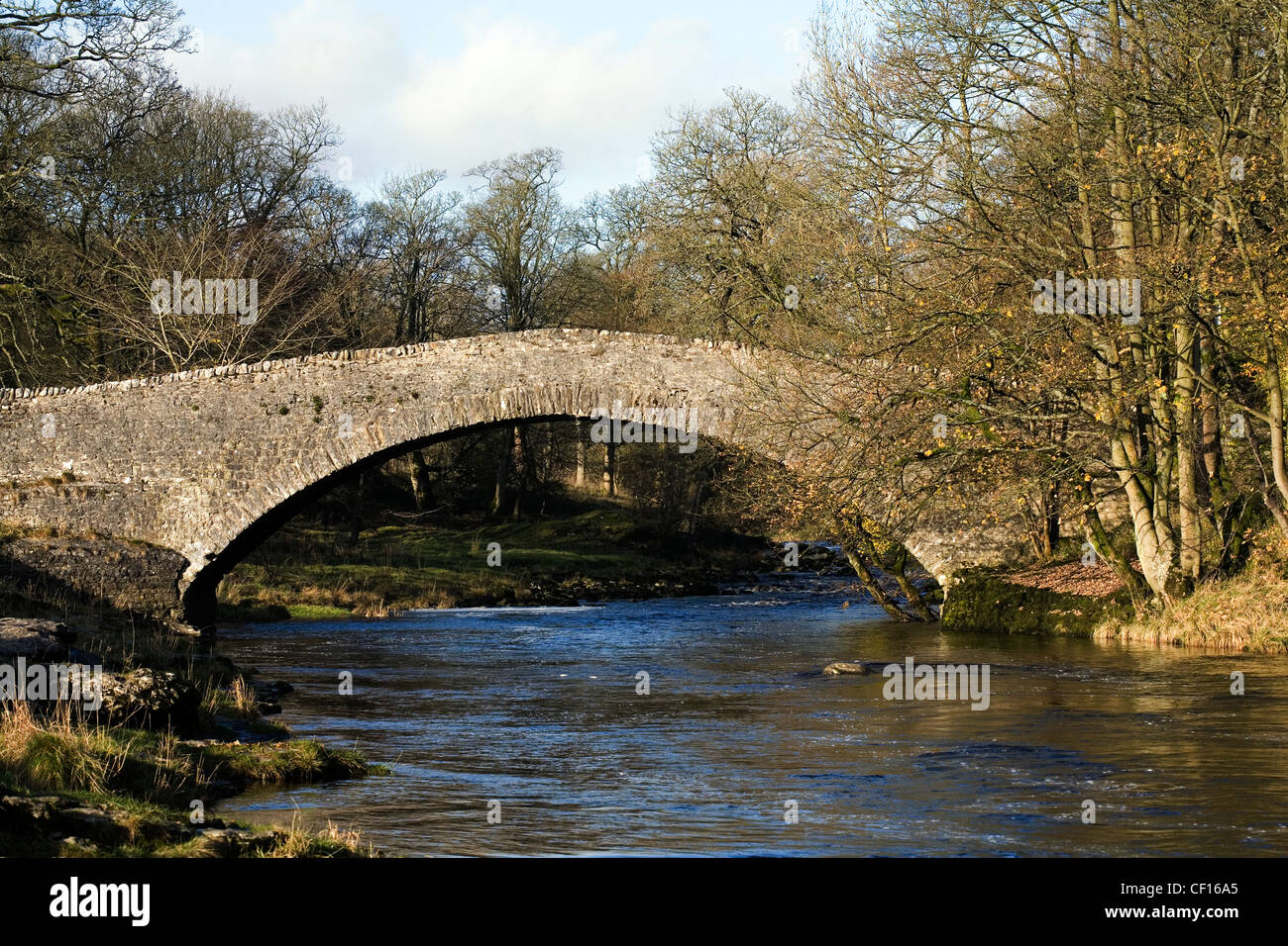 Bridge spanning The River Ribble Stainforth Force Stainforth Settle ...