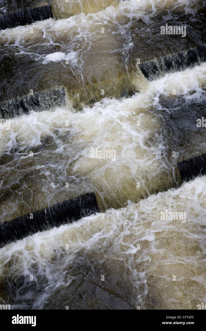 Concrete channel overflow culvert for Cardiff Bay barrage Stock Photo ...