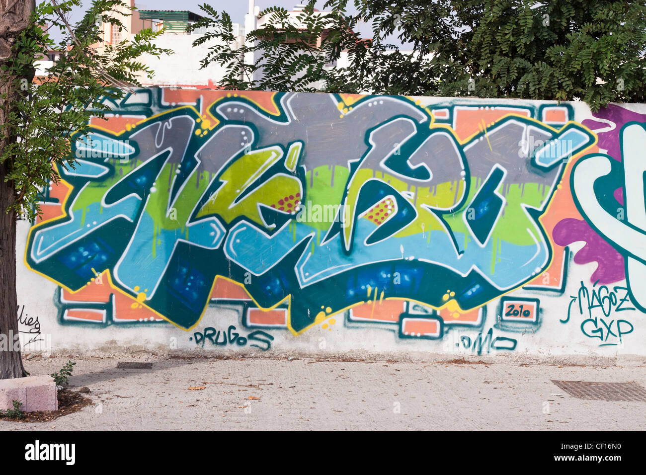 Graffiti street art culture in Spain. La Linea de la Concepcion, Cadiz ...