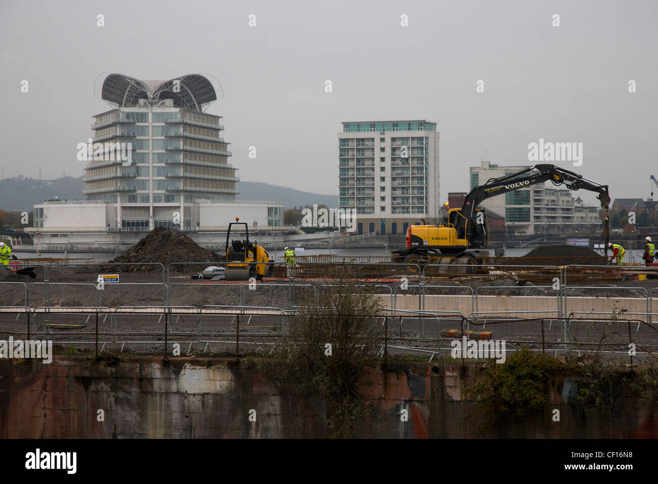 Construction building site for The Doctor Who Experience in Cardiff Bay ...