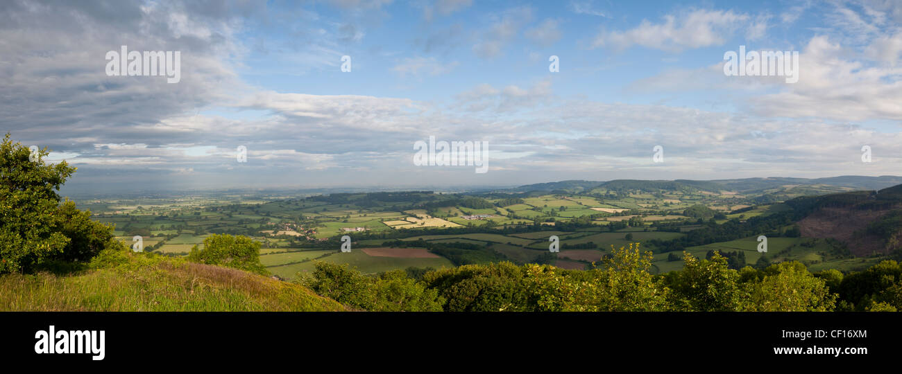 A panoramic taken from Sutton Bank, Yorkshire UK Stock Photo - Alamy