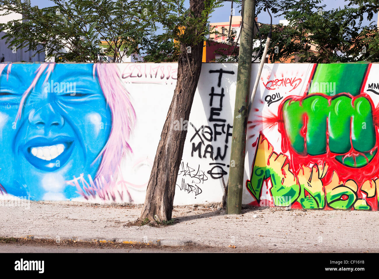 Graffiti street art culture in Spain. La Linea de la Concepcion, Cadiz ...
