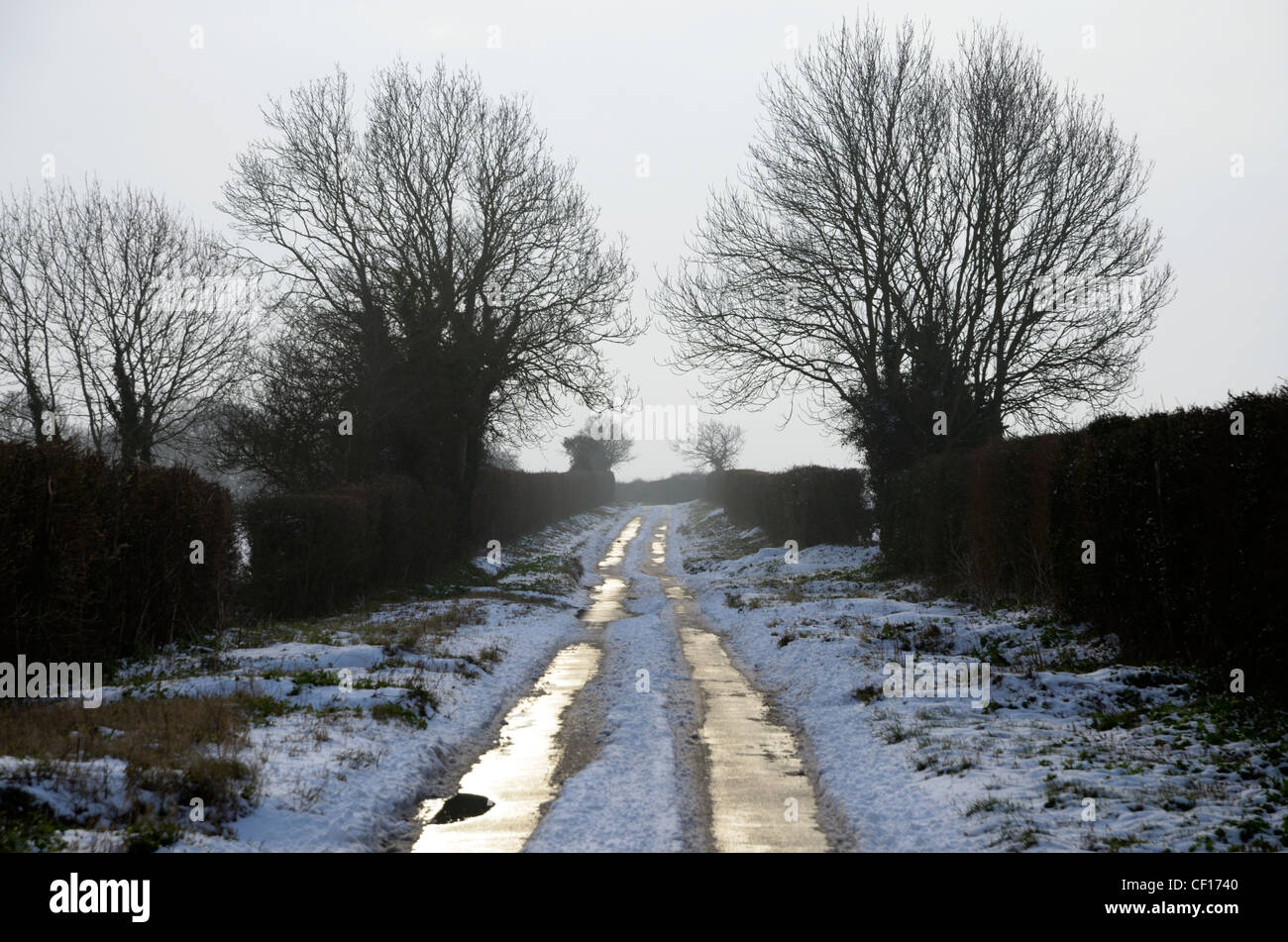 Empty lonely country lane hi-res stock photography and images - Alamy