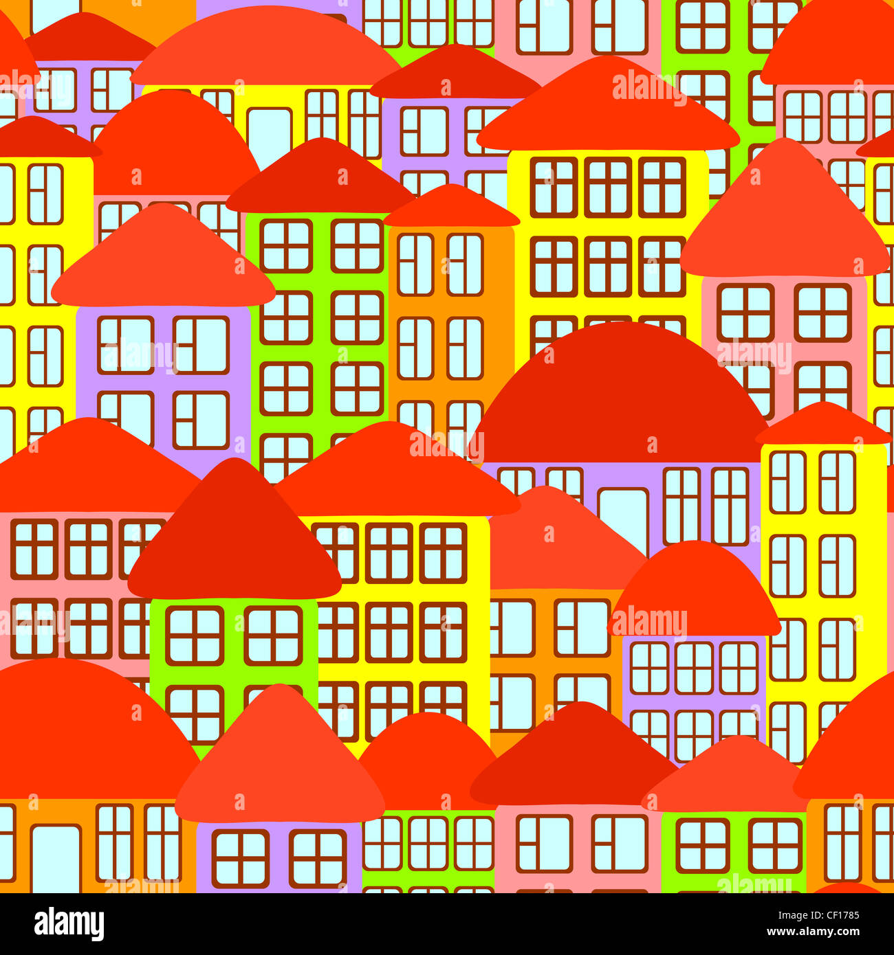 Seamless city background Stock Photo - Alamy