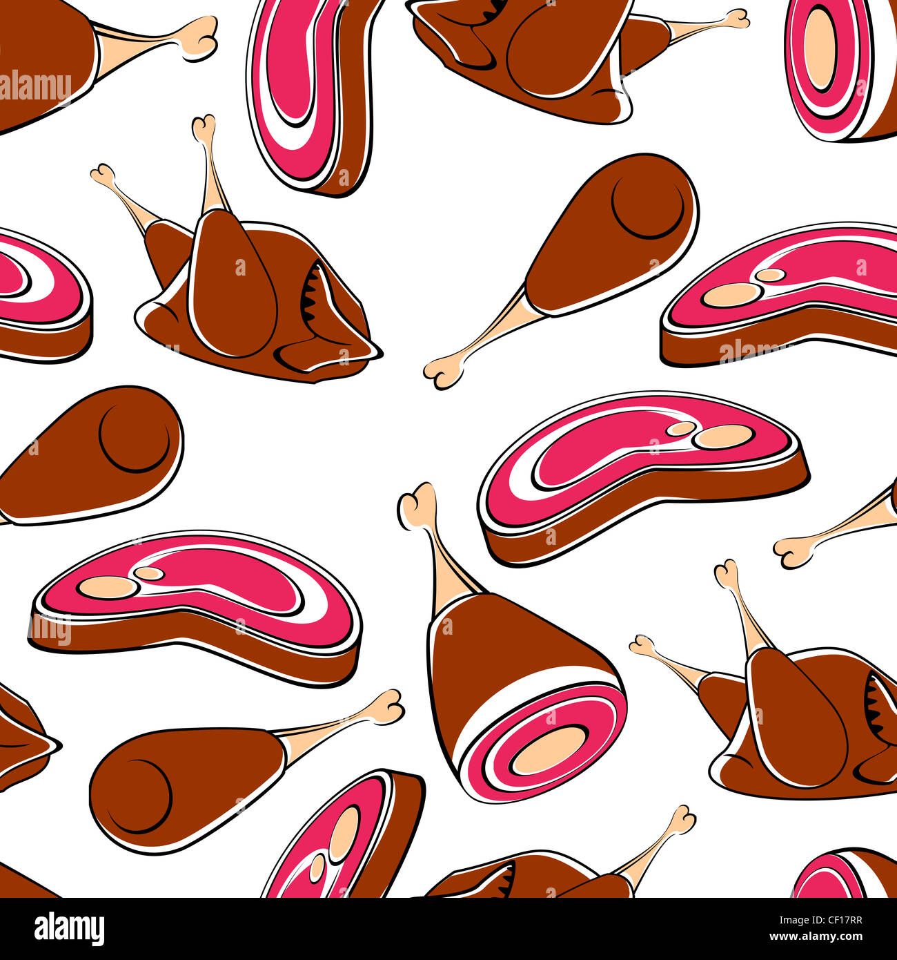 Meat seamless wallpaper Stock Photo - Alamy