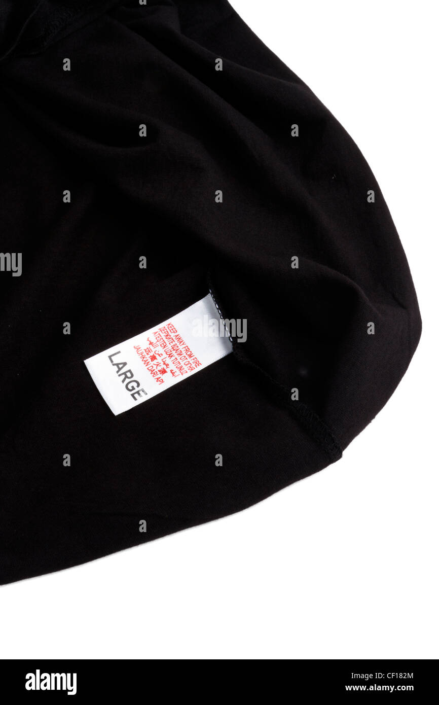 T-shirt with Large size label Stock Photo - Alamy