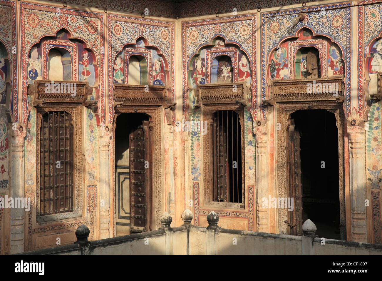 India, Rajasthan, Shekhawati, Dunlod, Seth Arjun Das Goenka Haveli ...