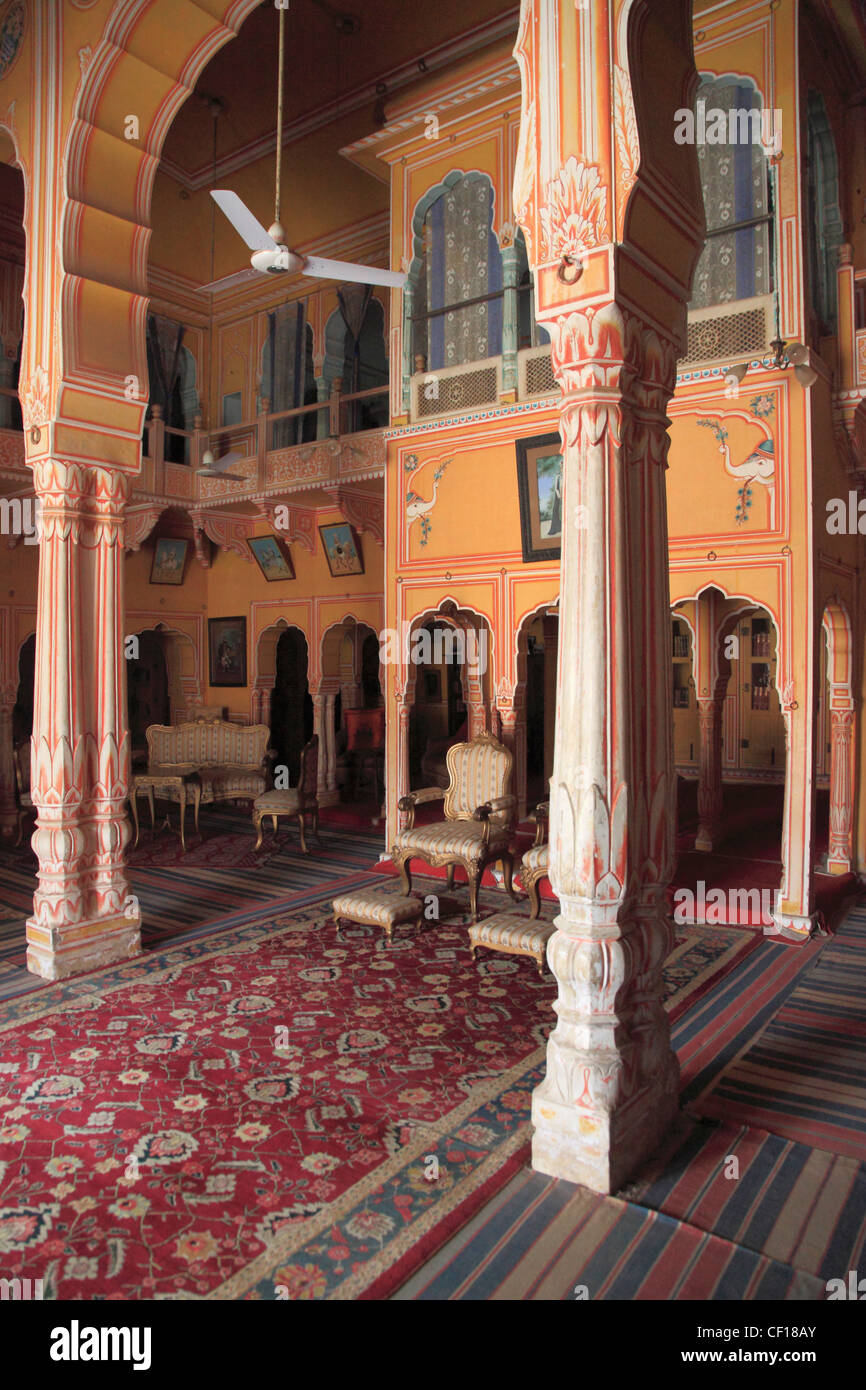 India, Rajasthan, Shekhawati, Dunlod, Fort, Diwan-i-Khas, Hall of ...