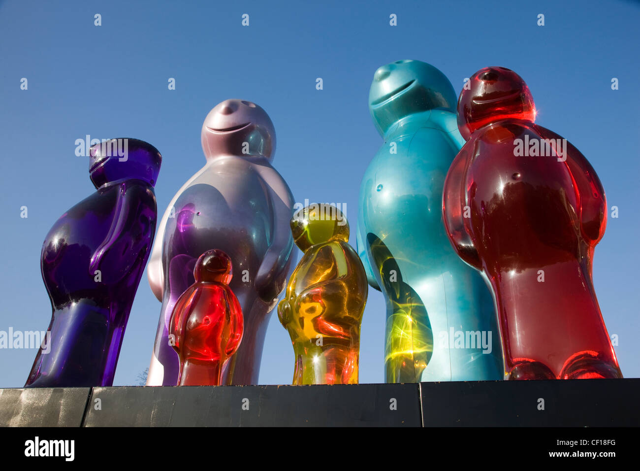 Jelly Baby family public artwork sculpture by artist Mauro Perucchetti ...