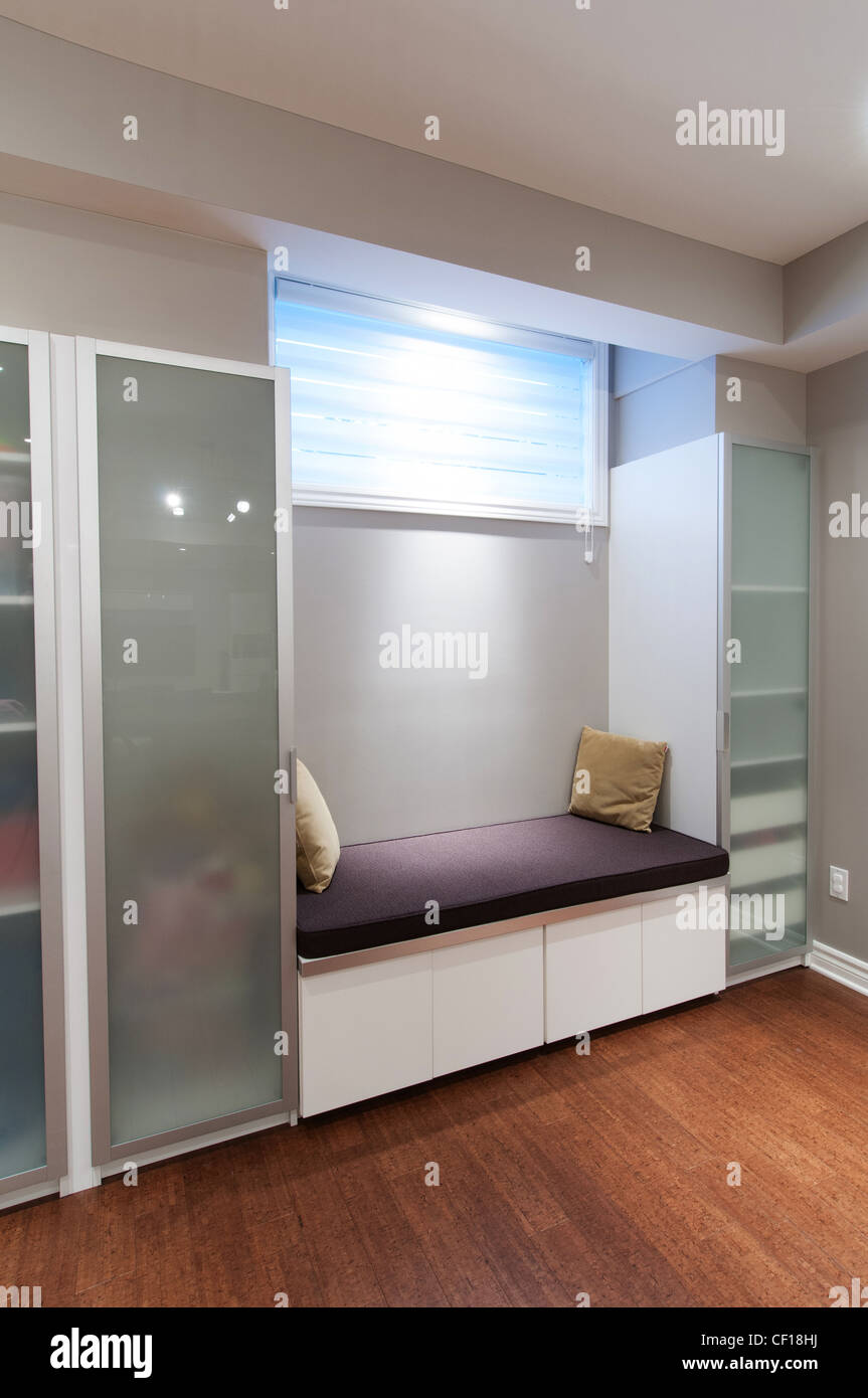 Reading nook in luxury residential basement Stock Photo - Alamy