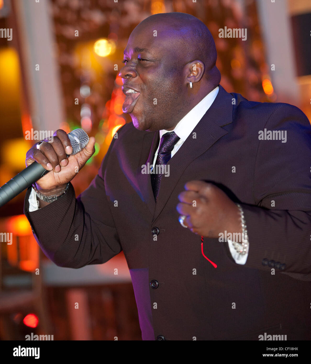 African male giving a live soul singing performance Stock Photo - Alamy