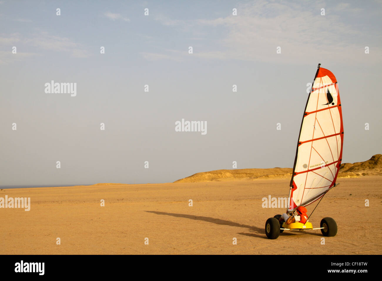 Land sailing,/sand yachting/ land yachting in Sahara Desert, Marsa Alam ...