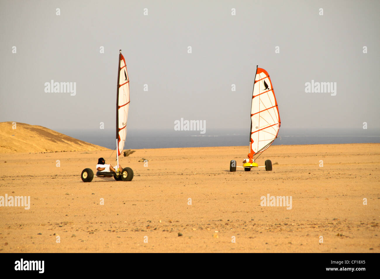 Land sailing,/sand yachting/ land yachting in Sahara Desert, Marsa Alam ...