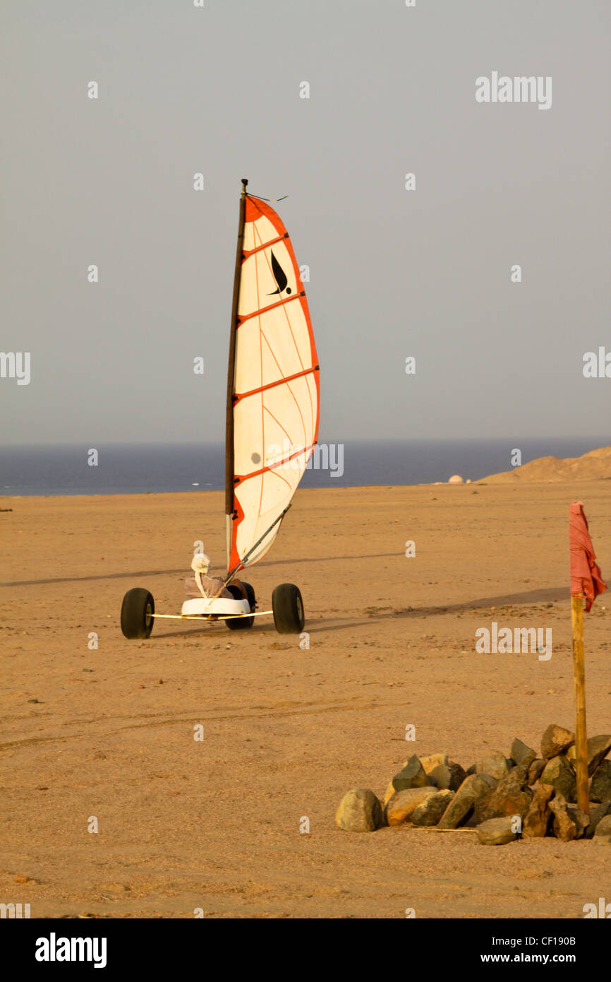 Land sailing,/sand yachting/ land yachting in Sahara Desert, Marsa Alam ...