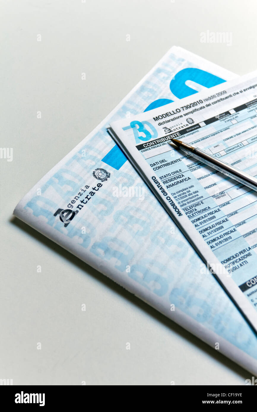 730 Model - Italian income tax return Stock Photo - Alamy