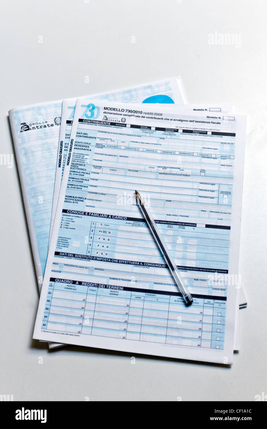 730 Model - Italian income tax return Stock Photo - Alamy