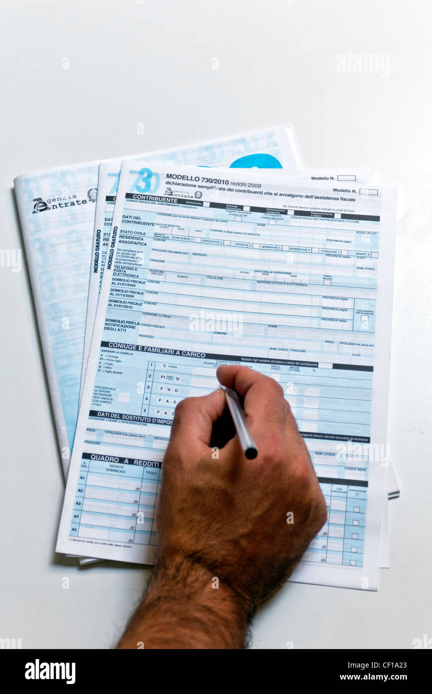 730 Model - Italian income tax return Stock Photo - Alamy