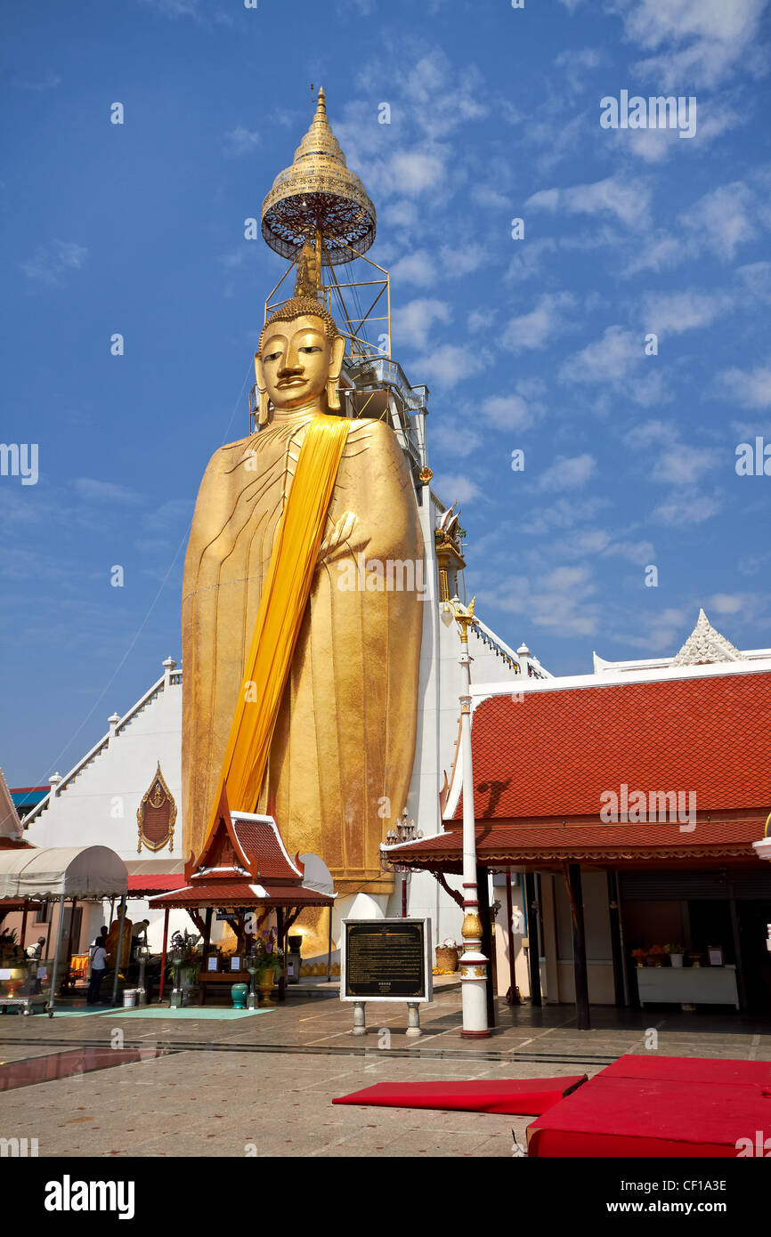 Thailand, Bangkok, 32 meters tall Golden standing Buddha ...