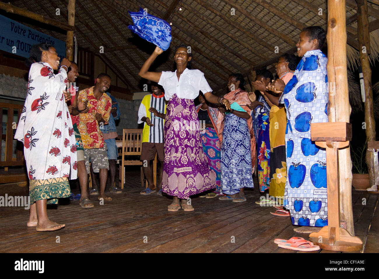 Sakalava ethnic villagers dancing at Antsanitia, Madagascar Stock Photo ...