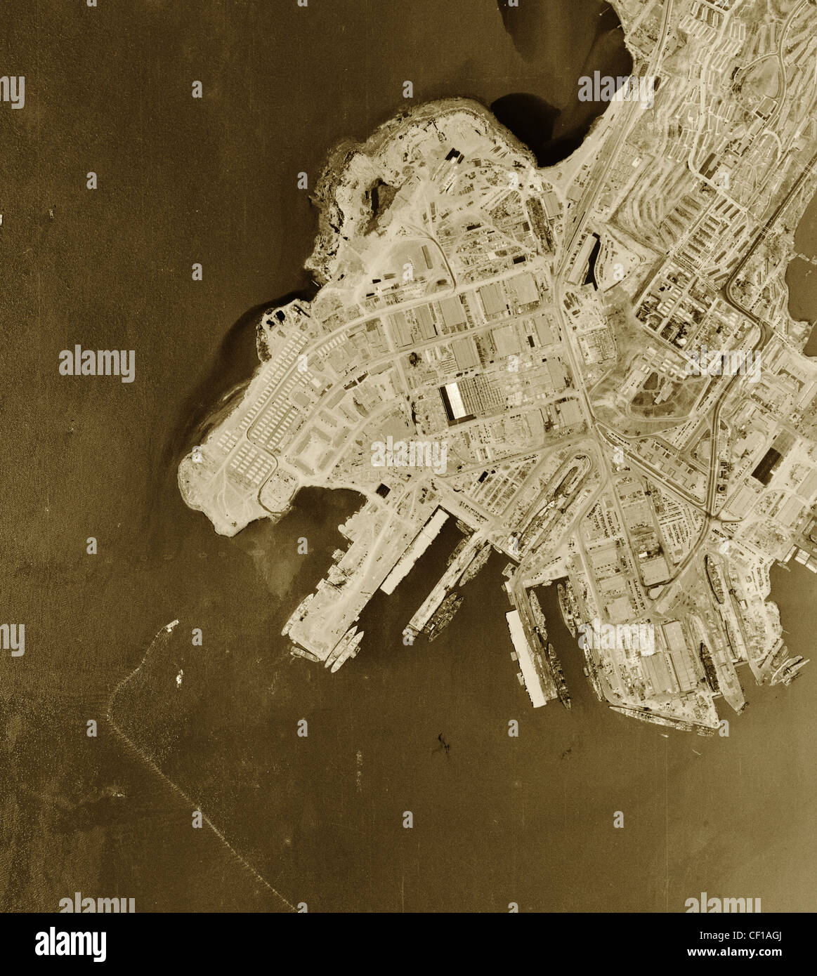Hunters Point Shipyard History Aerial Photograph Of Hunter's Point