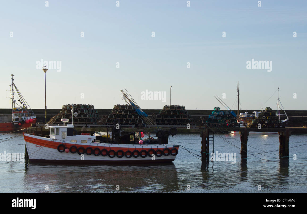 Boats in Bridlington harbour on Yorkshires east coast Stock Photo - Alamy