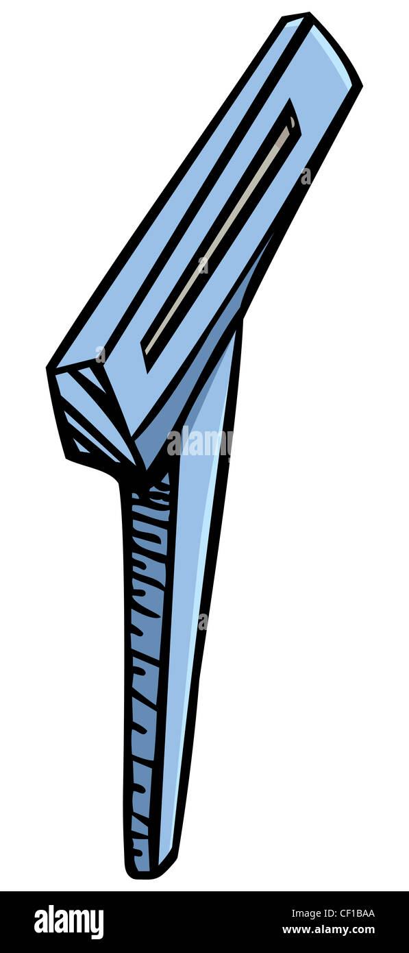 One disposable plastic razor isolated over white Stock Photo - Alamy