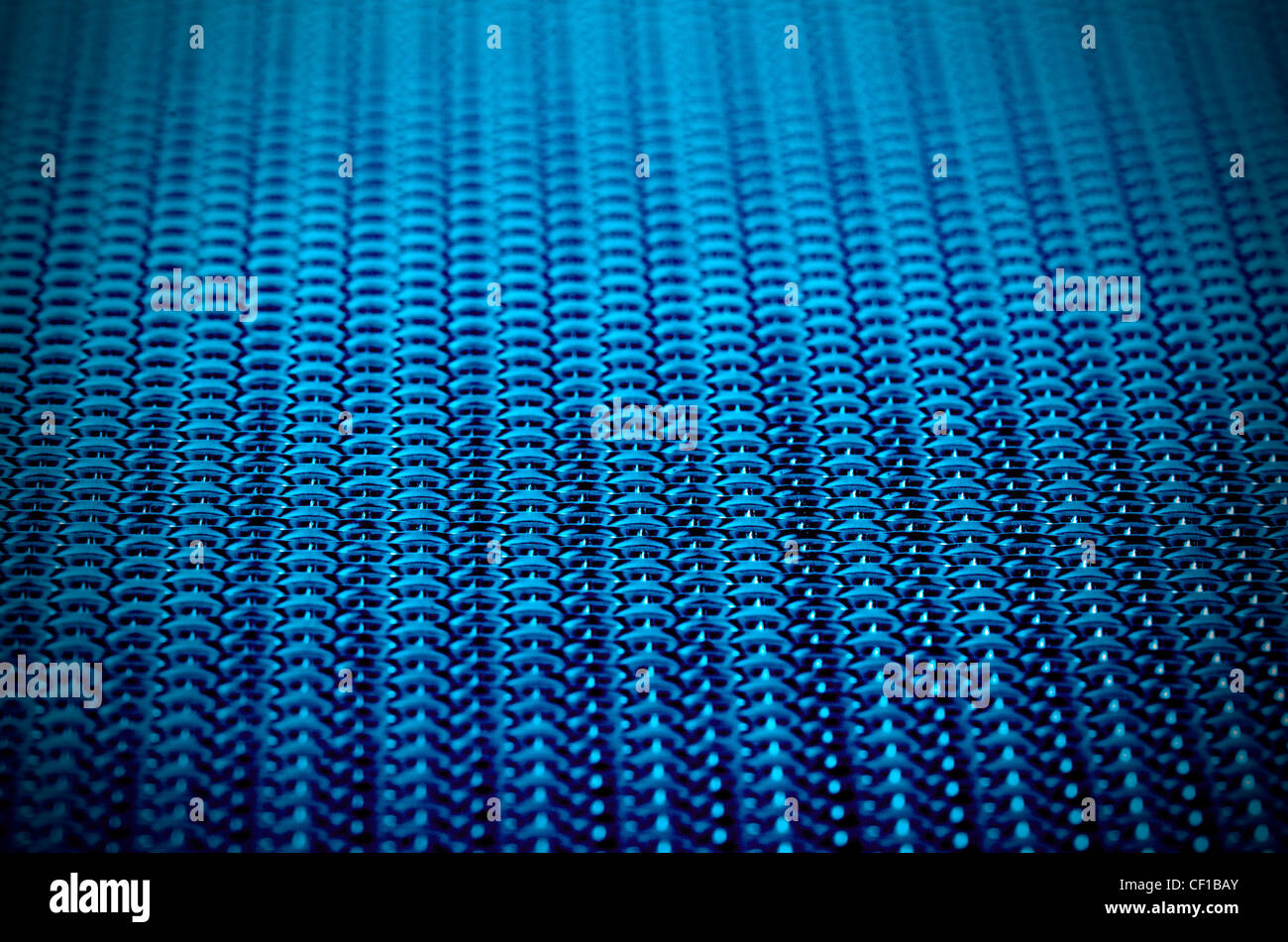 Blue metal mesh plating isolated against a white background Stock Photo ...