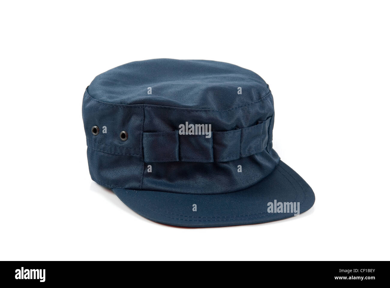 blue work cap isolated on a white Stock Photo - Alamy