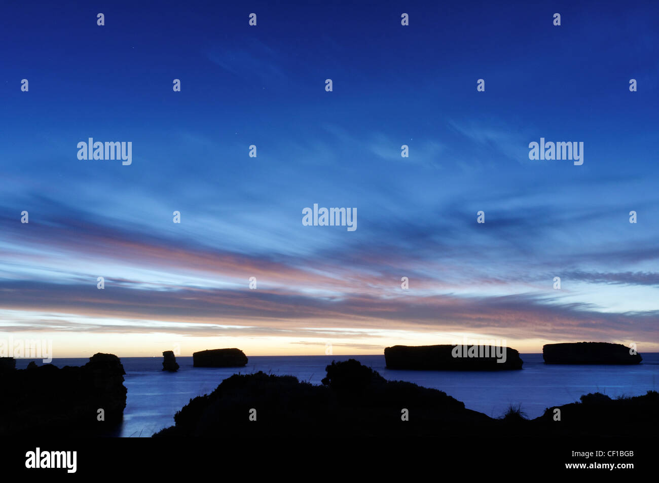Boat Bay on the Great Ocean Road at sunset Stock Photo - Alamy