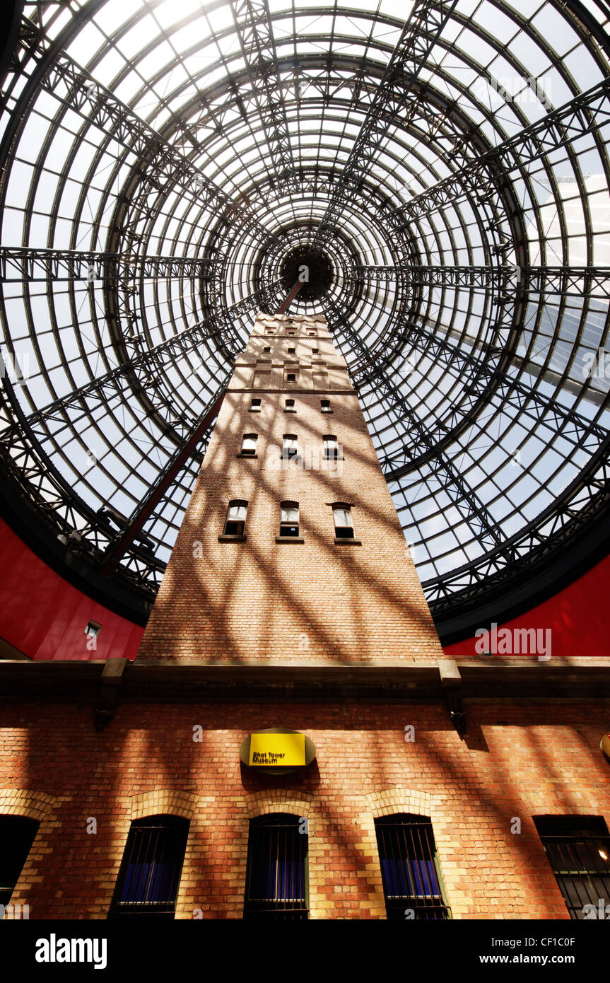 The Coops Shot Tower inside Melbourne Central shopping centre ...