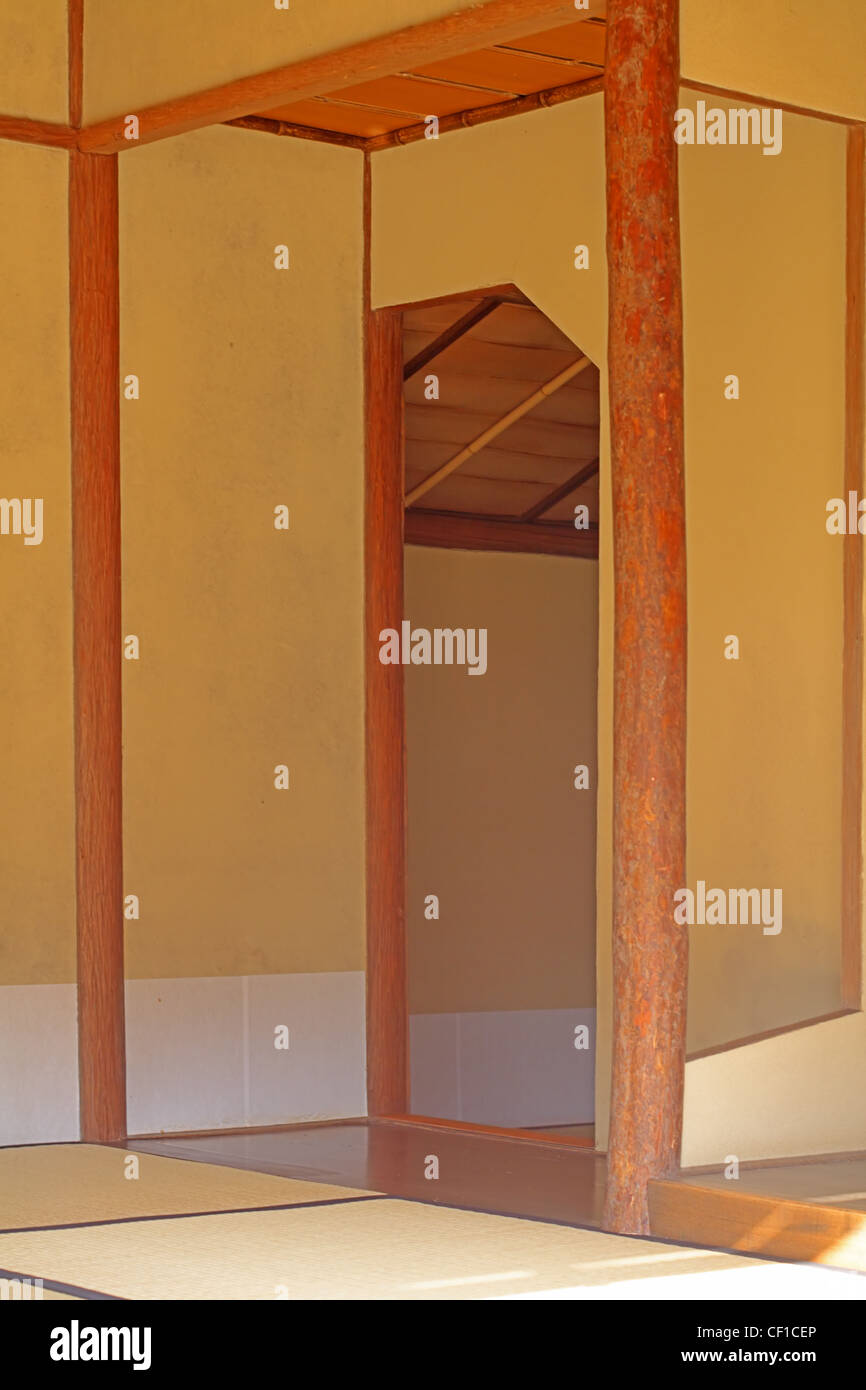 Image of a traditional Japanese house interior-wood and tatami Stock ...