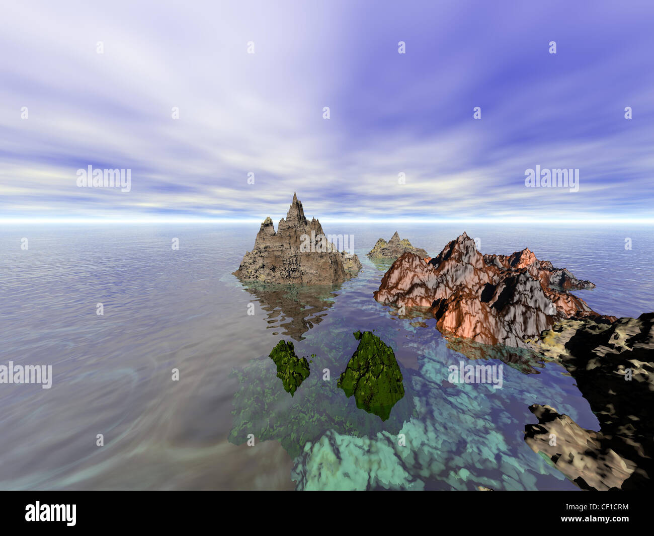 Imaginary mountain landscape hi-res stock photography and images - Alamy