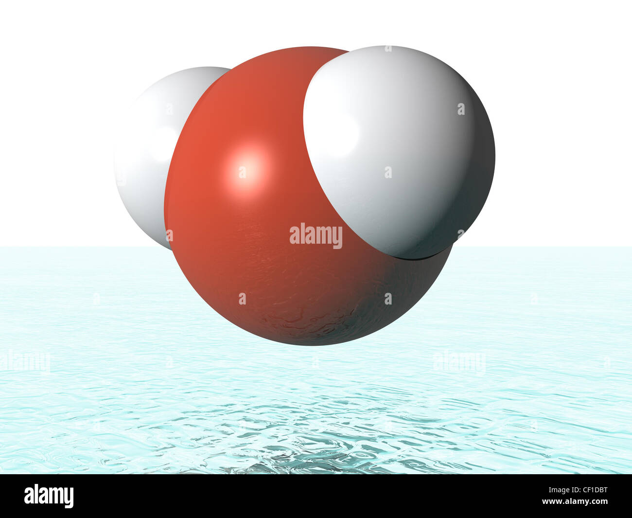 Chemical structure of a water molecule hi-res stock photography and ...