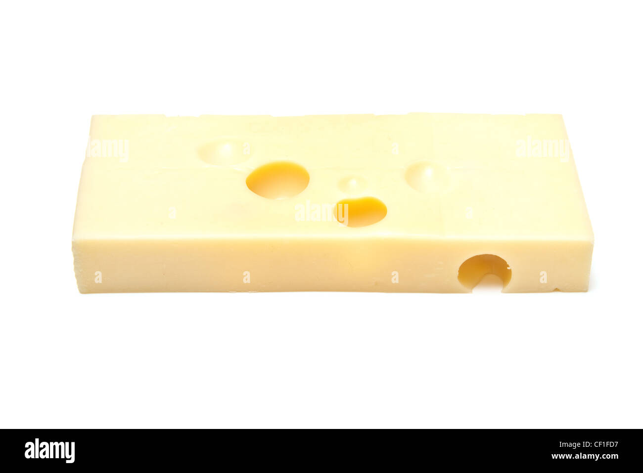 Emmental Swiss cheese isolated on a white studio background Stock Photo ...