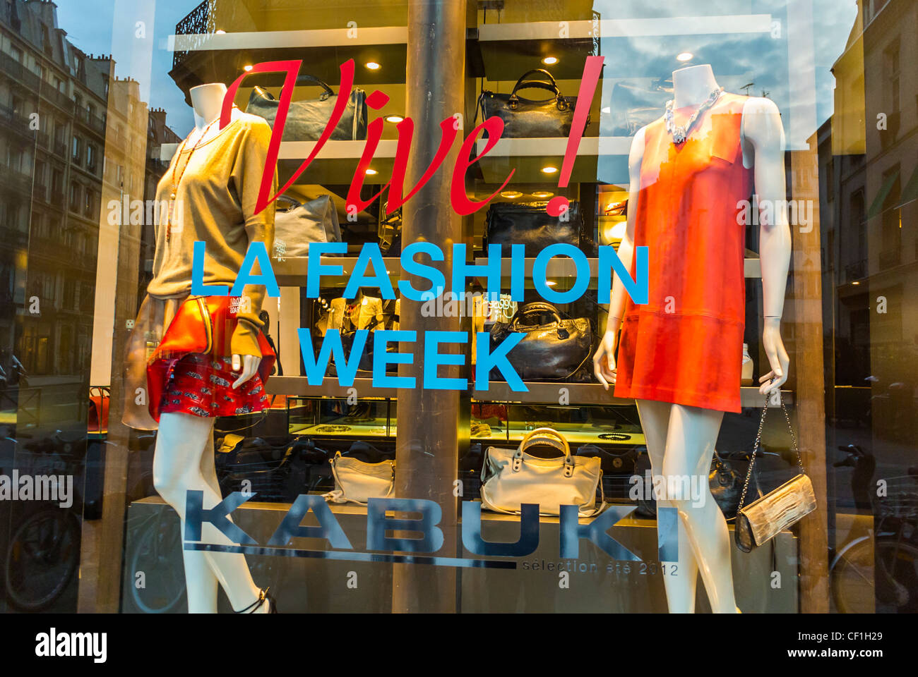 Paris, France, Shop Front Window Display, Women's Clothes Shopping ...