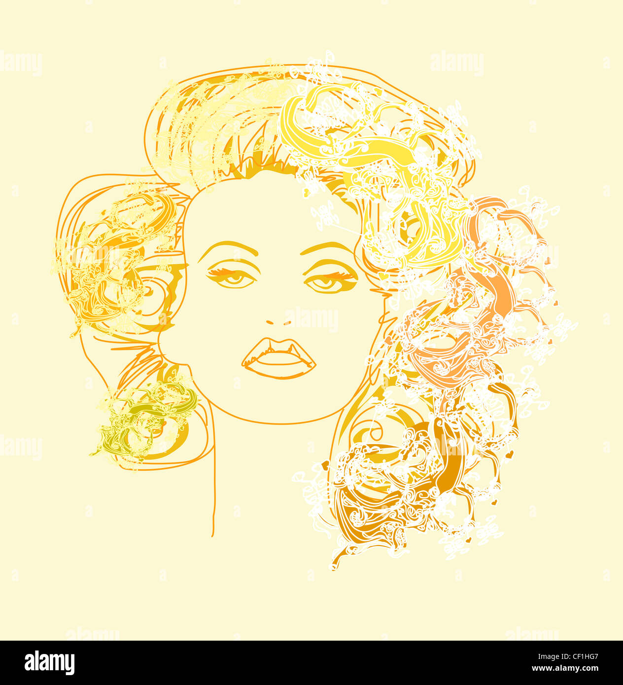 Abstract Beautiful Woman portrait Stock Photo - Alamy