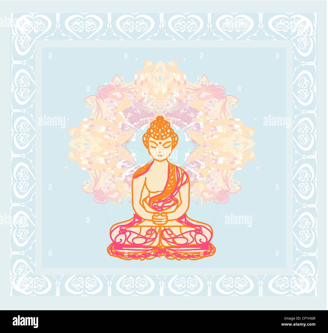 Vector of Chinese Traditional Artistic Buddhism Pattern Stock Photo - Alamy