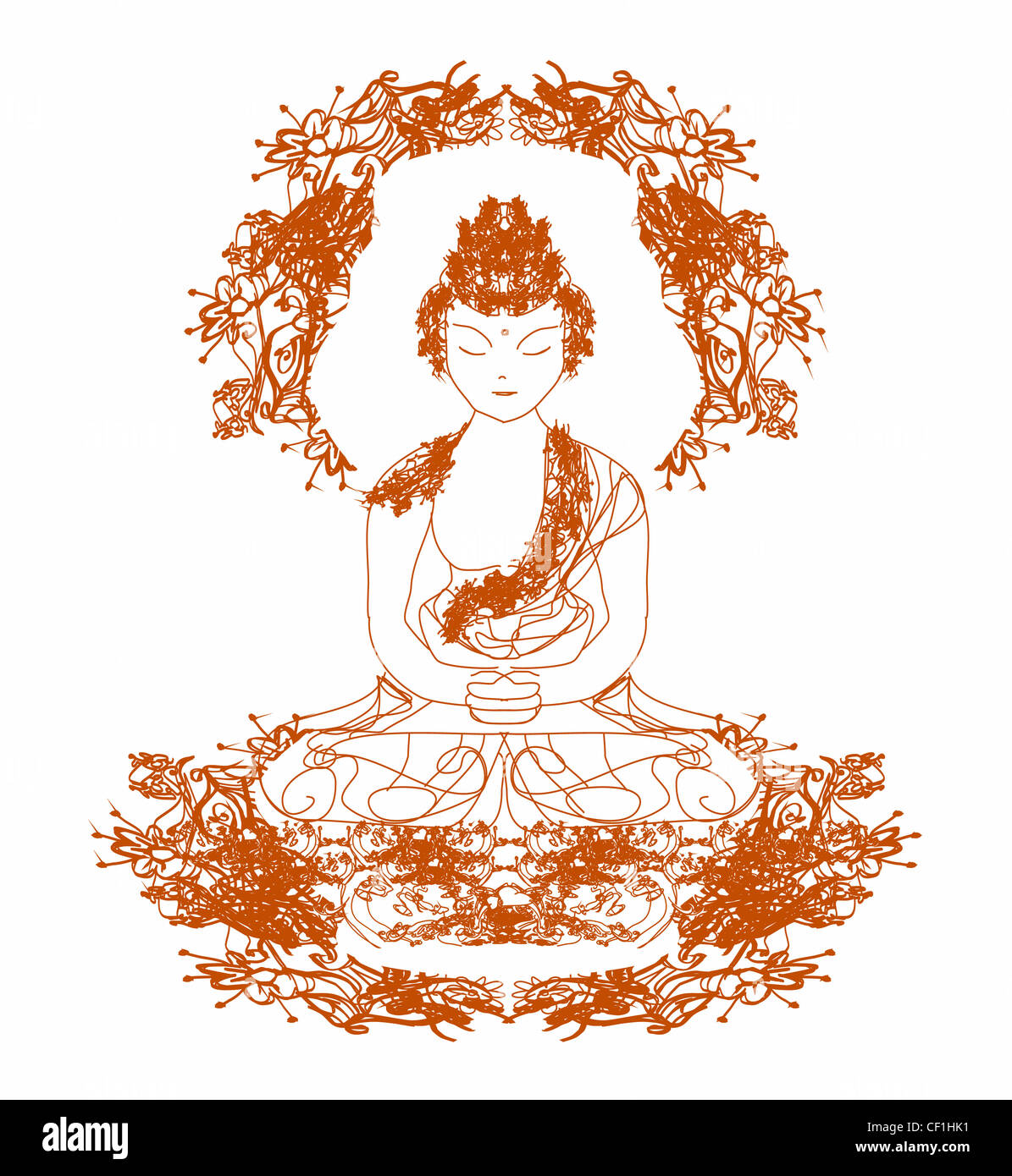 Vector of Chinese Traditional Artistic Buddhism Pattern Stock Photo - Alamy