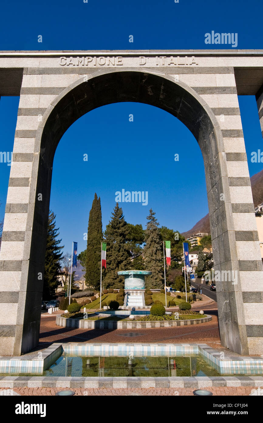 Main gate, Campione d'Italia, Italy Stock Photo - Alamy