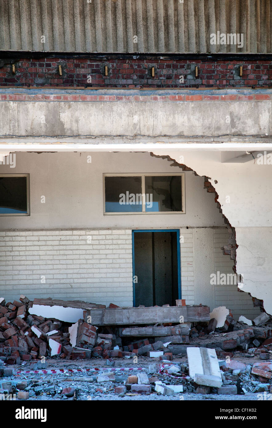 Broken building - part of old demolished Green Point Stadium in cape ...