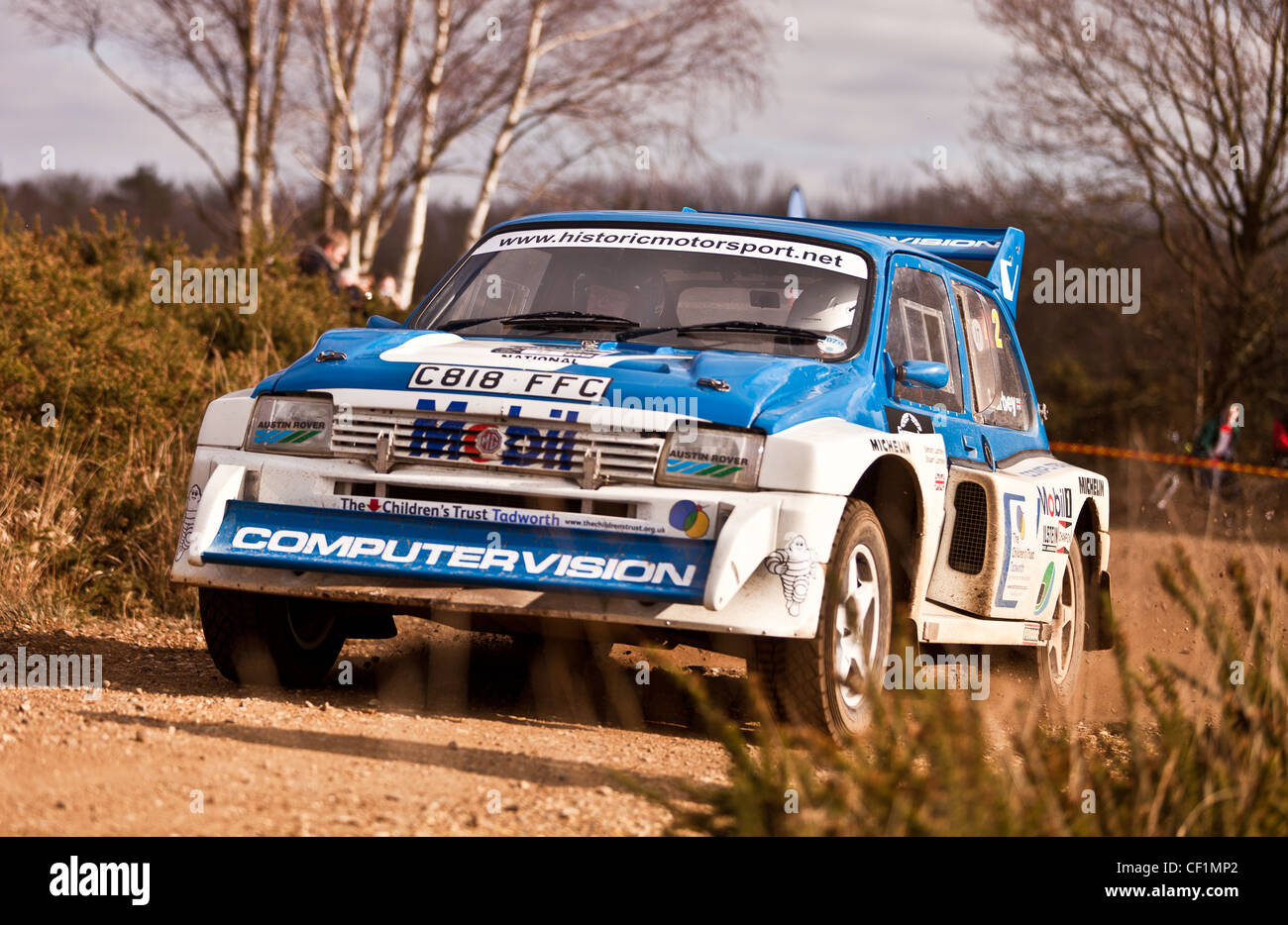 Stuart Larbey in the legendary MG 6R4 performing in the Rally Sunseeker ...